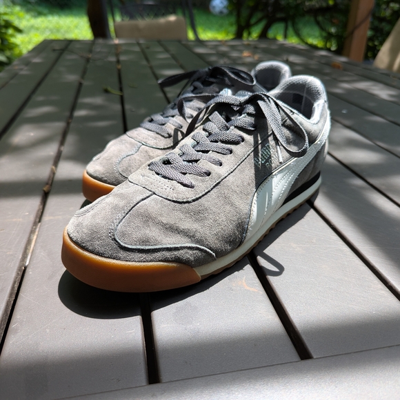 Puma | Shoes | Puma Roma Grey Suede Sneakers | Poshmark